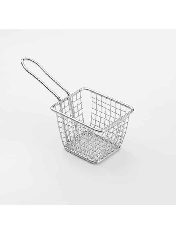 Mini panier à frite en acier inoxydable 4" x 3" x 3" - American ...